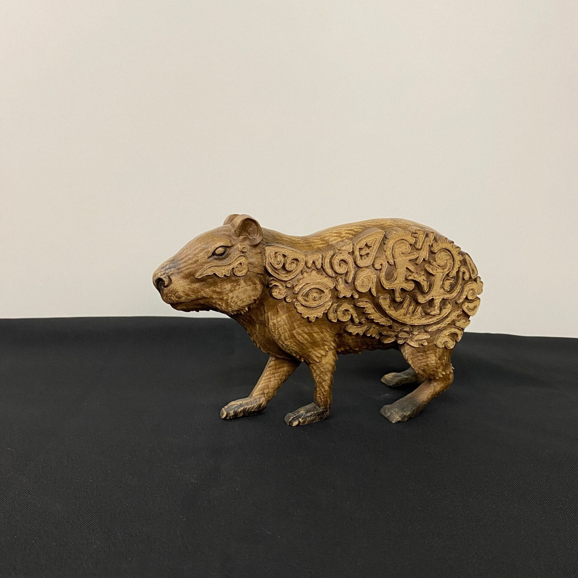 Capybara Capybara Art Wooden Capybara Capybara Figurine Capybara Gift ...