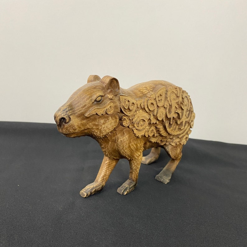 Capybara Capybara Art Wooden Capybara Capybara Figurine Capybara Gift ...