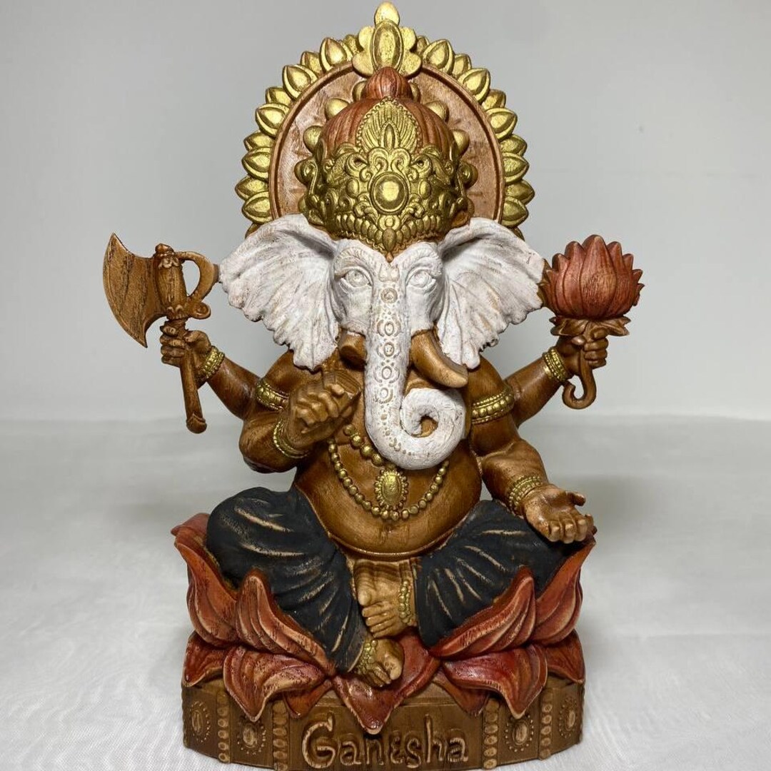 Ganesha Idol Ganesha Statue Lord Ganesha Wooden Ganesha Hindu God ...
