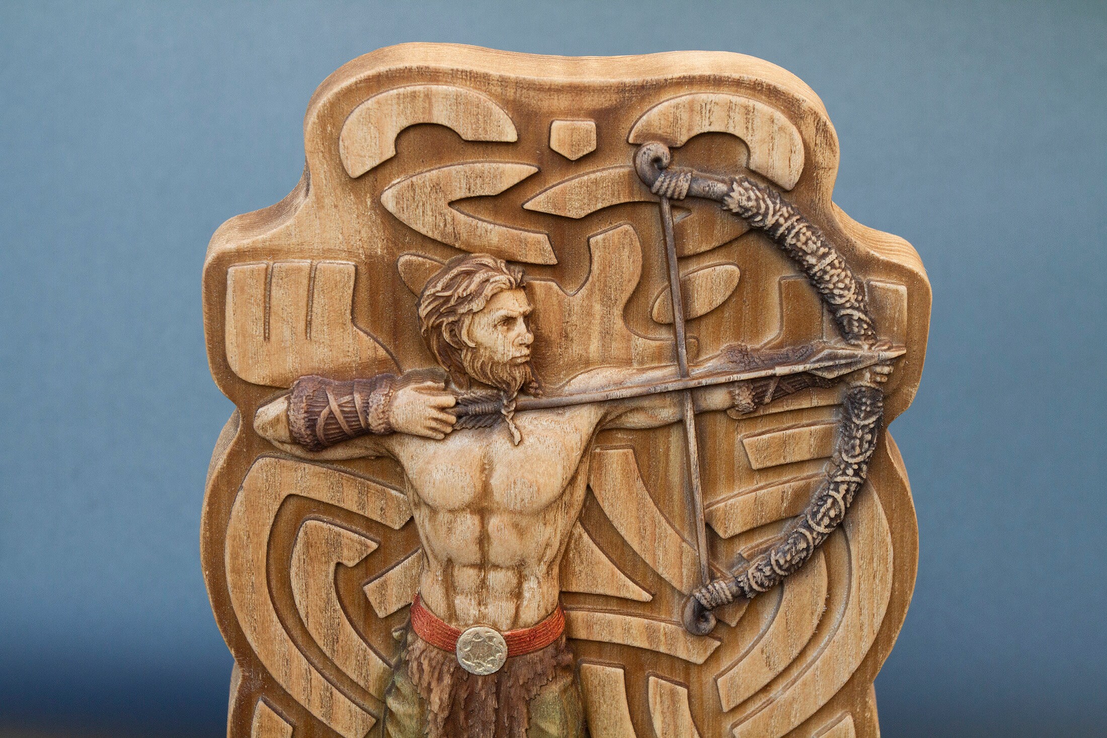 Ullr Ullr Statue Norse Pagan Asatru Wooden Statuette, Norse Mythology ...