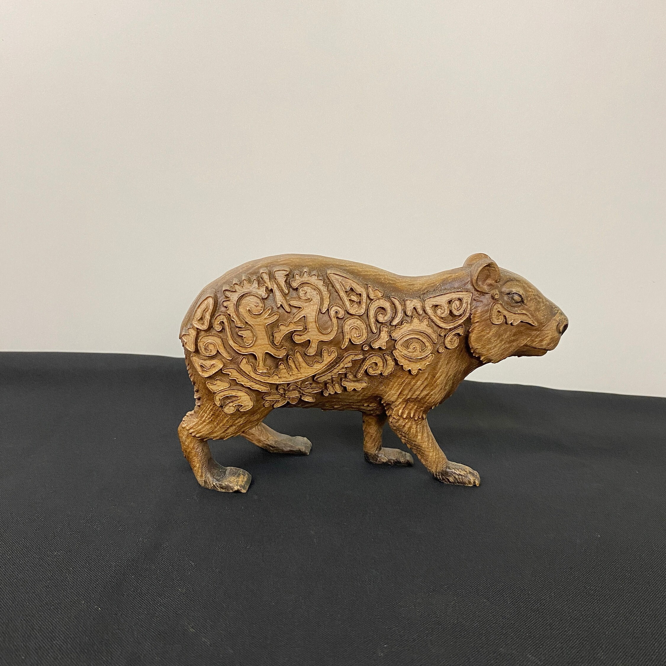 Capybara Capybara Art Wooden Capybara Capybara Figurine Capybara Gift ...