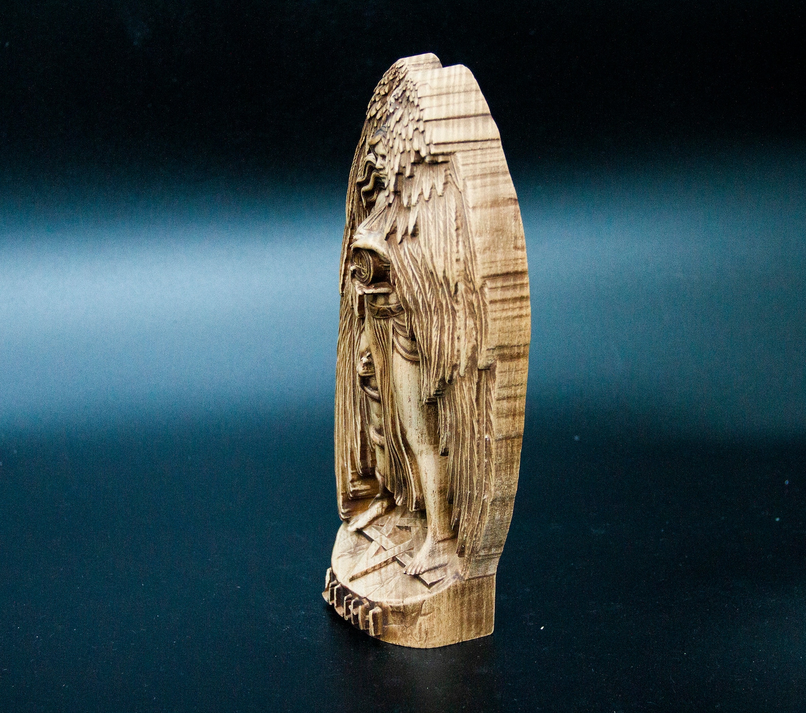 Lilith Demoness Figurine Jewish Demonology Statue Wooden Sculpture ...