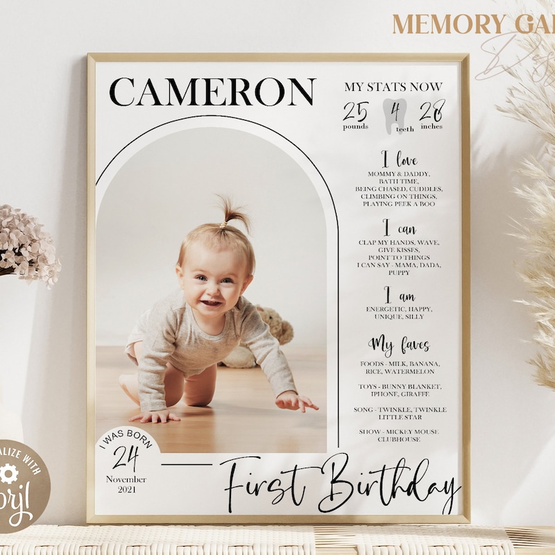 First Birthday Poster - Etsy