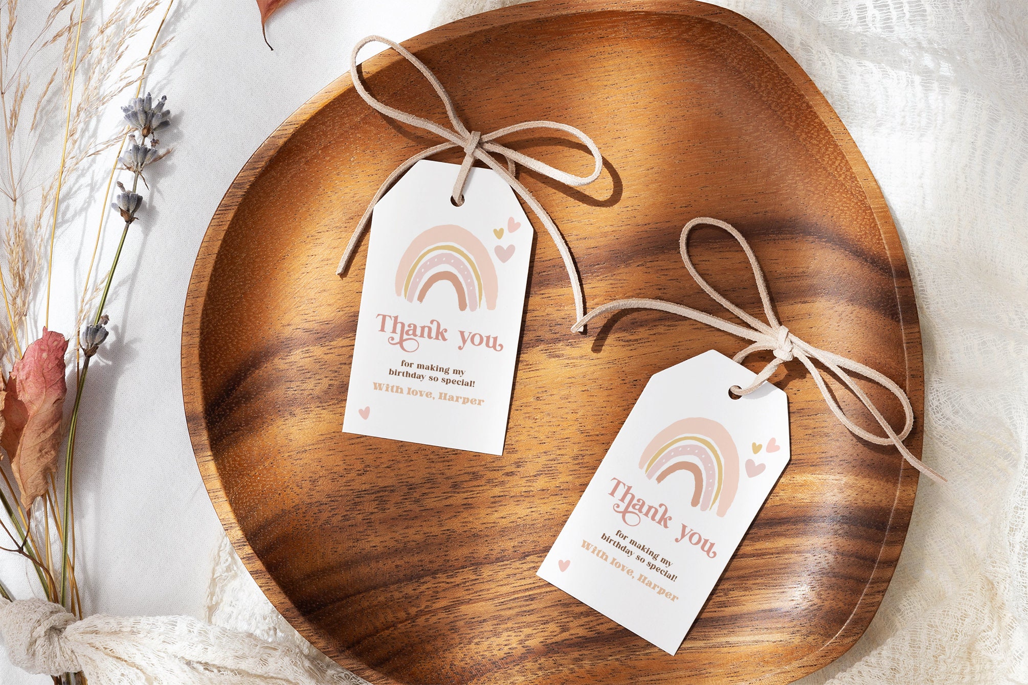 Boho Rainbow 1st 2nd 3rd 4th 5th First Birthday Favor Tags I Onederful ...