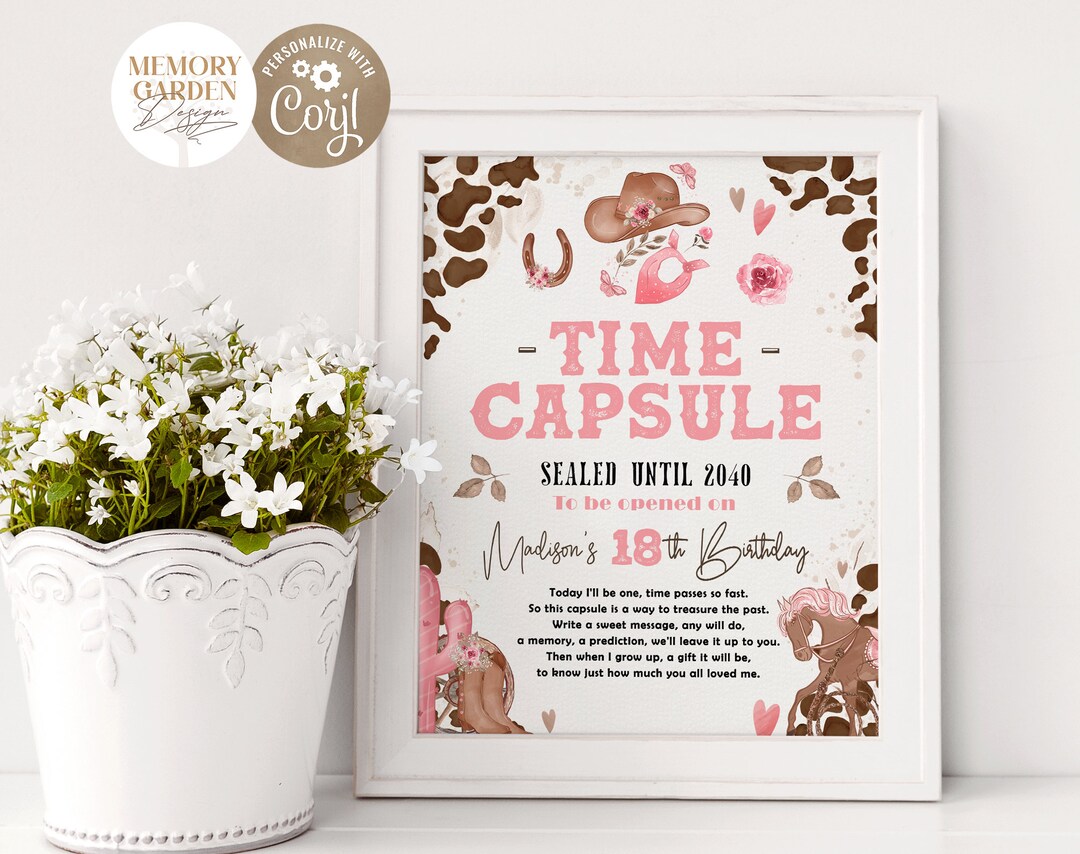 1st Rodeo Time Capsule & Note Card I First Birthday Cowgirl - Etsy