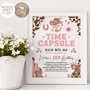 1st Rodeo Time Capsule & Note Card I First Birthday Cowgirl Party ...