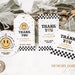 EDITABLE One Happy Dude Boy First Birthday Favor Tags Template I Smiley ...