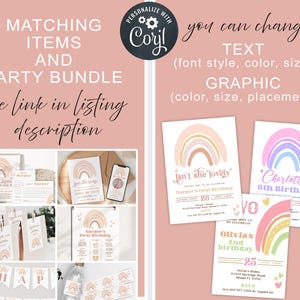 Boho Rainbow 1st 2nd 3rd 4th 5th First Birthday Milestone Poster I ...