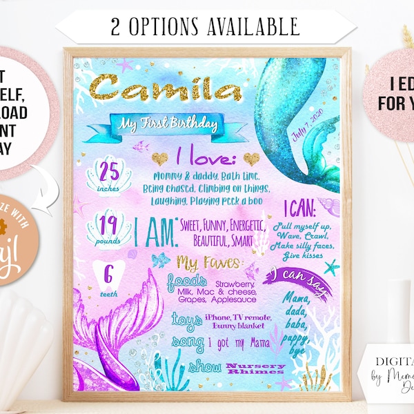 Sea Milestone Chalkboard 5th Birthday - Etsy