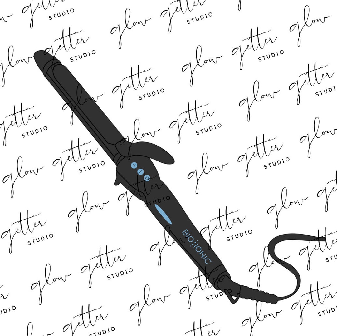 Bioionic Curling Iron Illustration - Etsy