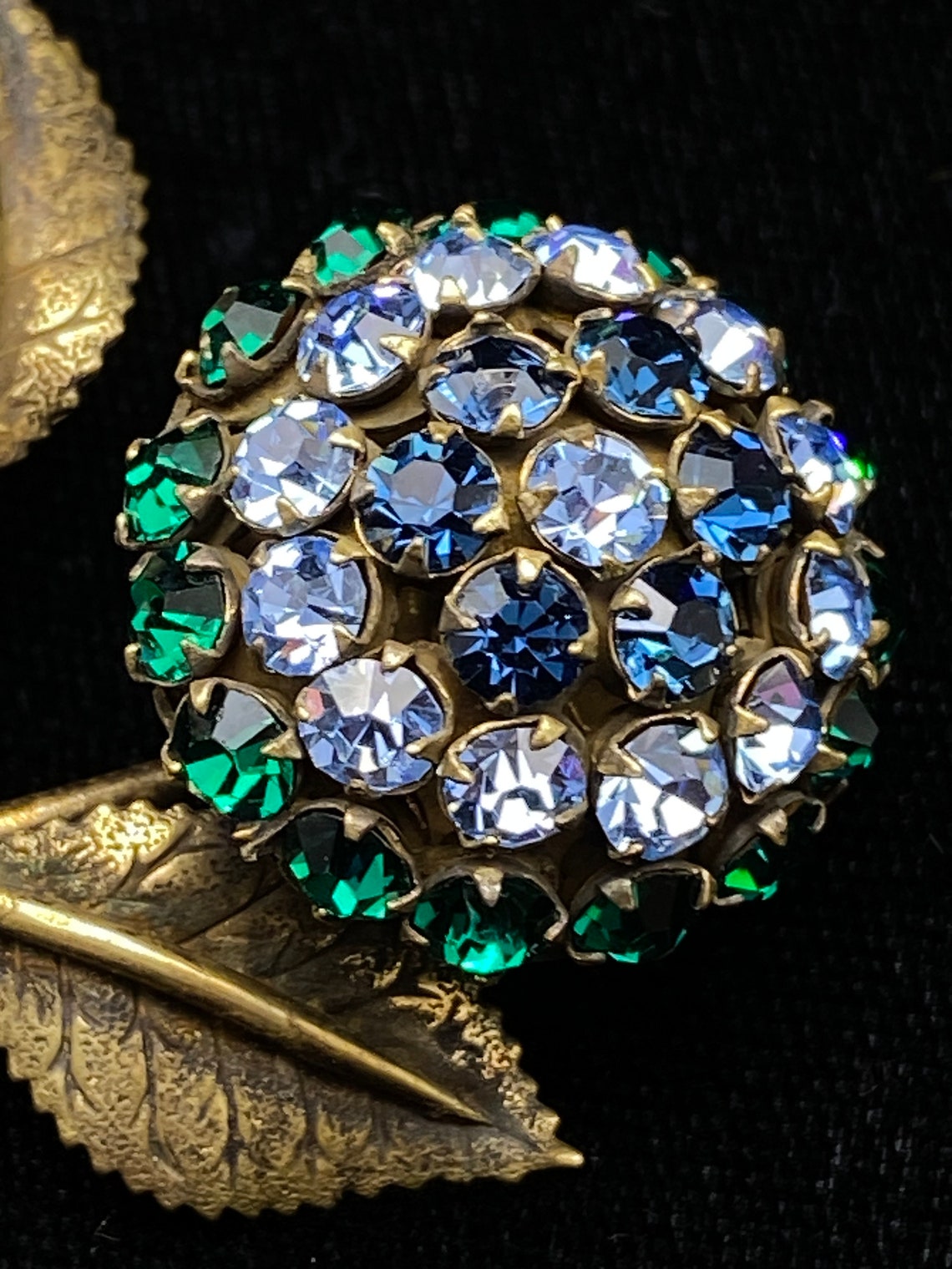 Vintage Sandor Co Rhinestone Flower Brooch: 1950s Floral Pin - Etsy