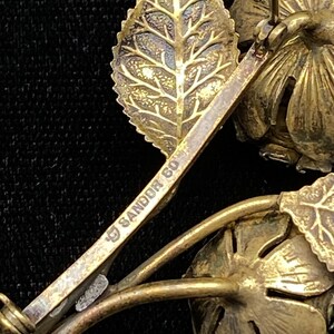 Vintage Sandor Co Rhinestone Flower Brooch: 1950s Floral Pin - Etsy