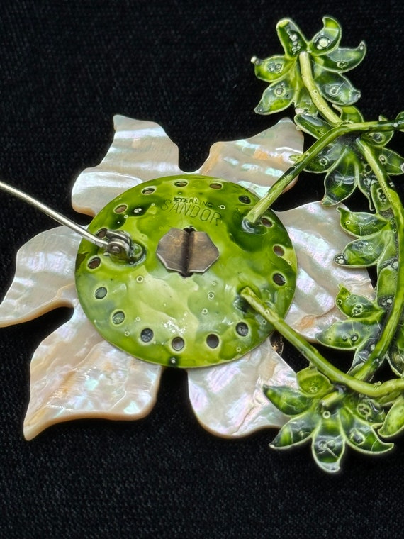 Rare Vintage 1940s Sandor Sterling Silver Enameled Mo… - Gem