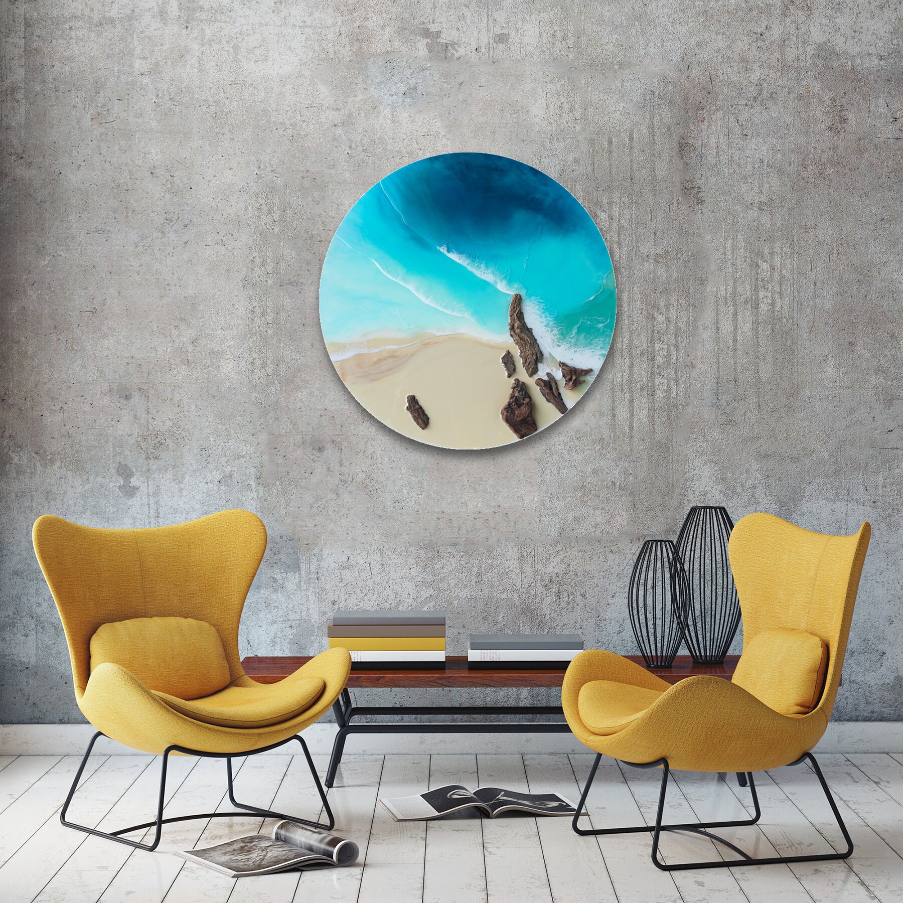 Made-to-order ORIGINAL Beach Painting SNAPPER ROCKS, Ocean Art for Wall ...