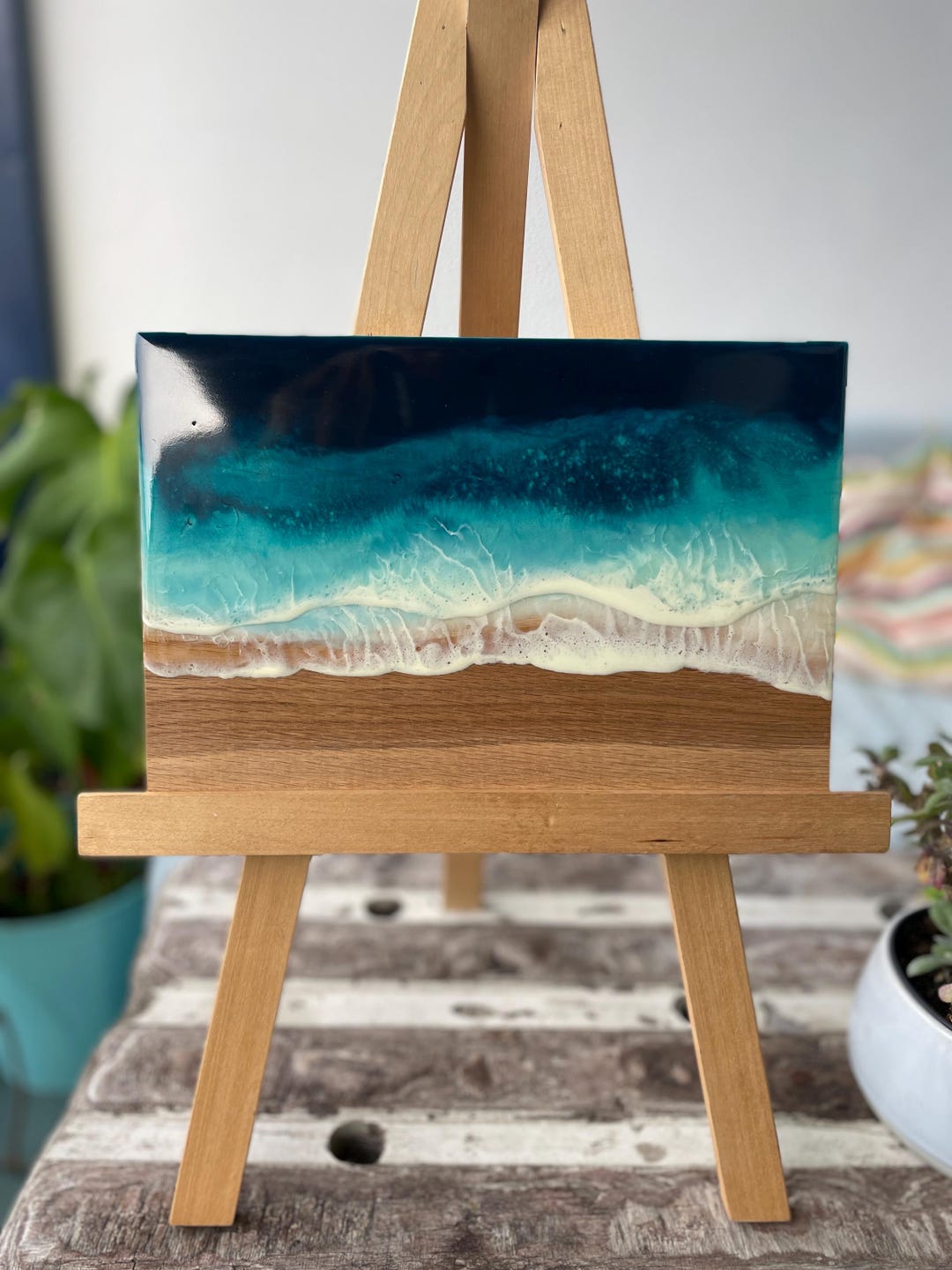 INTO THE BLUE Original Ocean Painting Resin Art, Epoxy Beach Decor ...