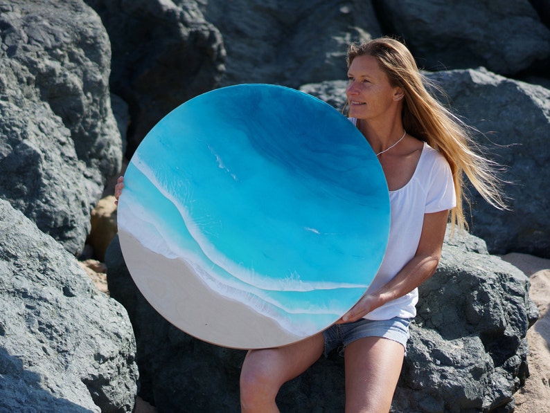 Made-to-order ORIGINAL Ocean Painting, Resin Art for Wall Decor - Etsy
