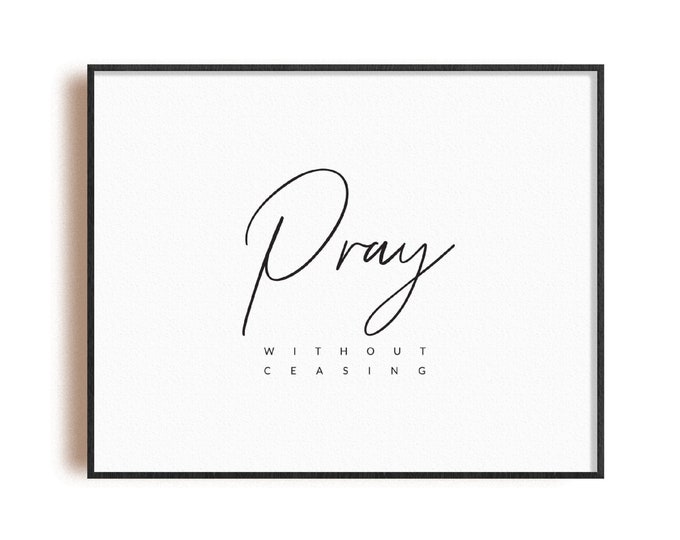 1 Thessalonians 5:17-18, Minimal Bible Verse Print, Modern Scripture ...