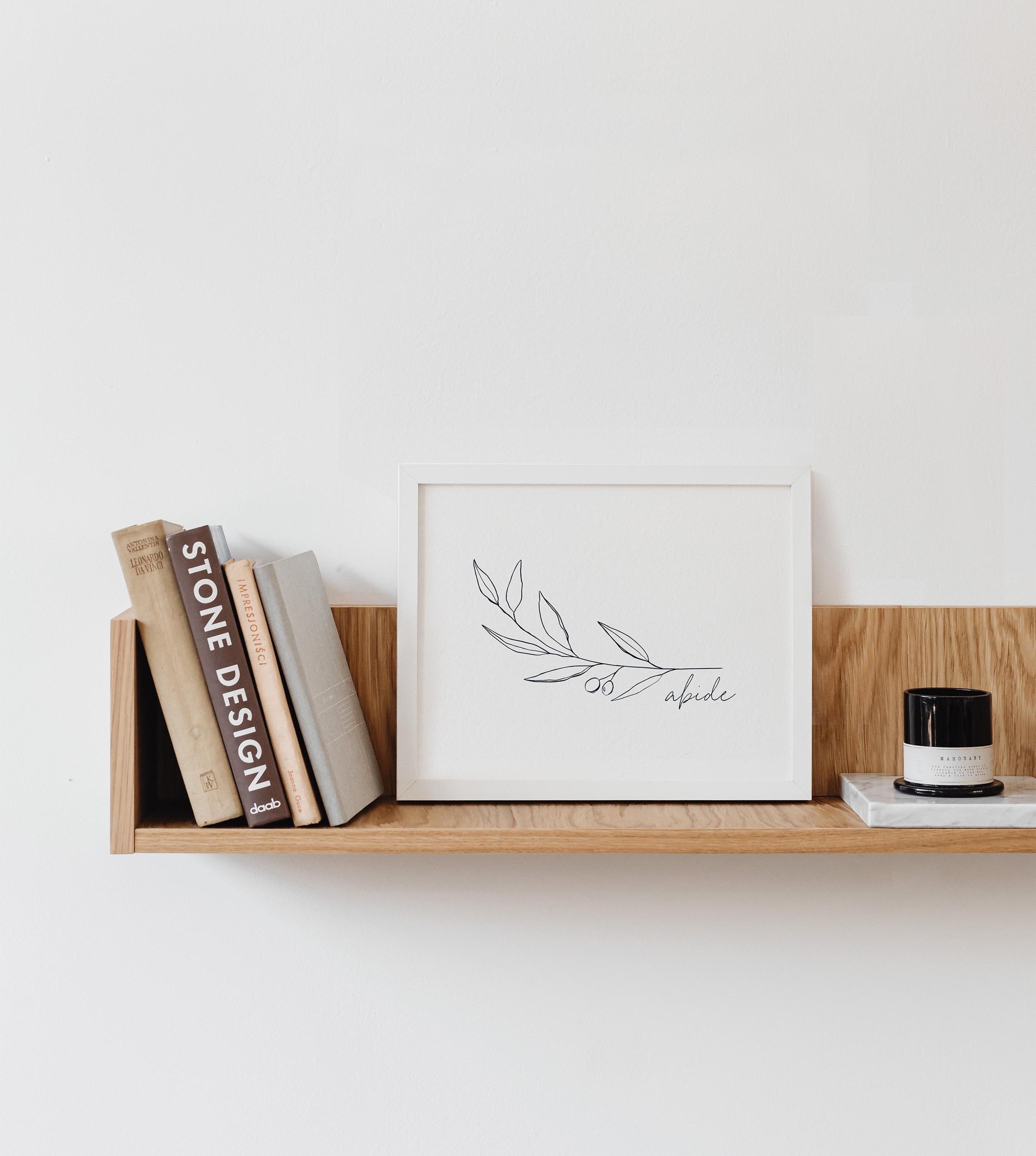 Abide in Me Modern Christian Art Print, Printable Bible Wall Art, John ...