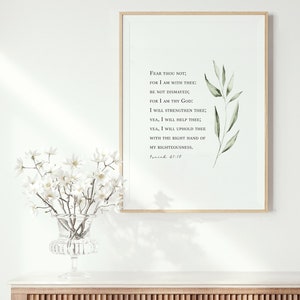 Isaiah 41:10 Bible Verse Poster, Christian Scripture Wall Art Printable ...