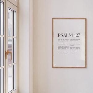 Psalm 127 Bible Verse Wall Art, Christian Scripture Poster, Printable ...