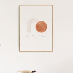 Matthew 28:6 Modern Christian Wall Art Poster, Bible Artwork, Biblical ...