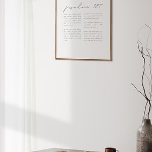 Psalm 127 Bible Verse Wall Art, Christian Scripture Printable Poster ...