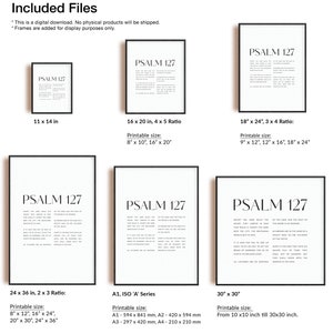 Psalm 127 Bible Verse Wall Art, Christian Scripture Poster, Printable ...