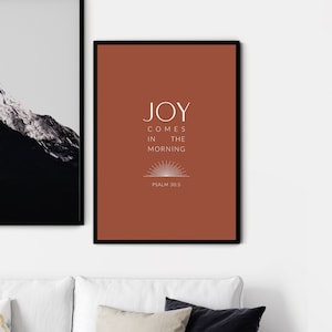Psalm 30:5 Bible Verse Printable Wall Art, Modern Christian Scripture ...