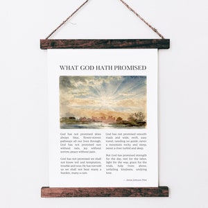 What God Hath Promised Christian Poem Wall Art, Annie Johnson Flint ...