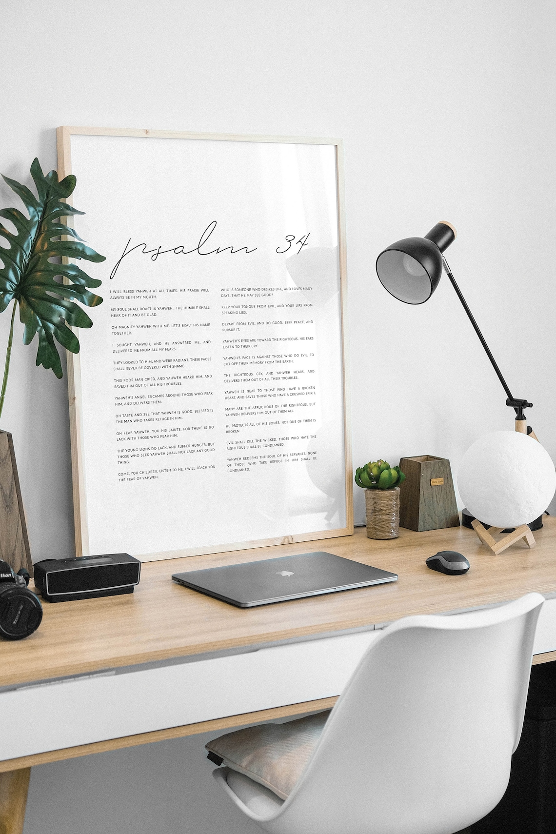 Psalm 34 Bible Verse Wall Art Christian Scripture Poster - Etsy