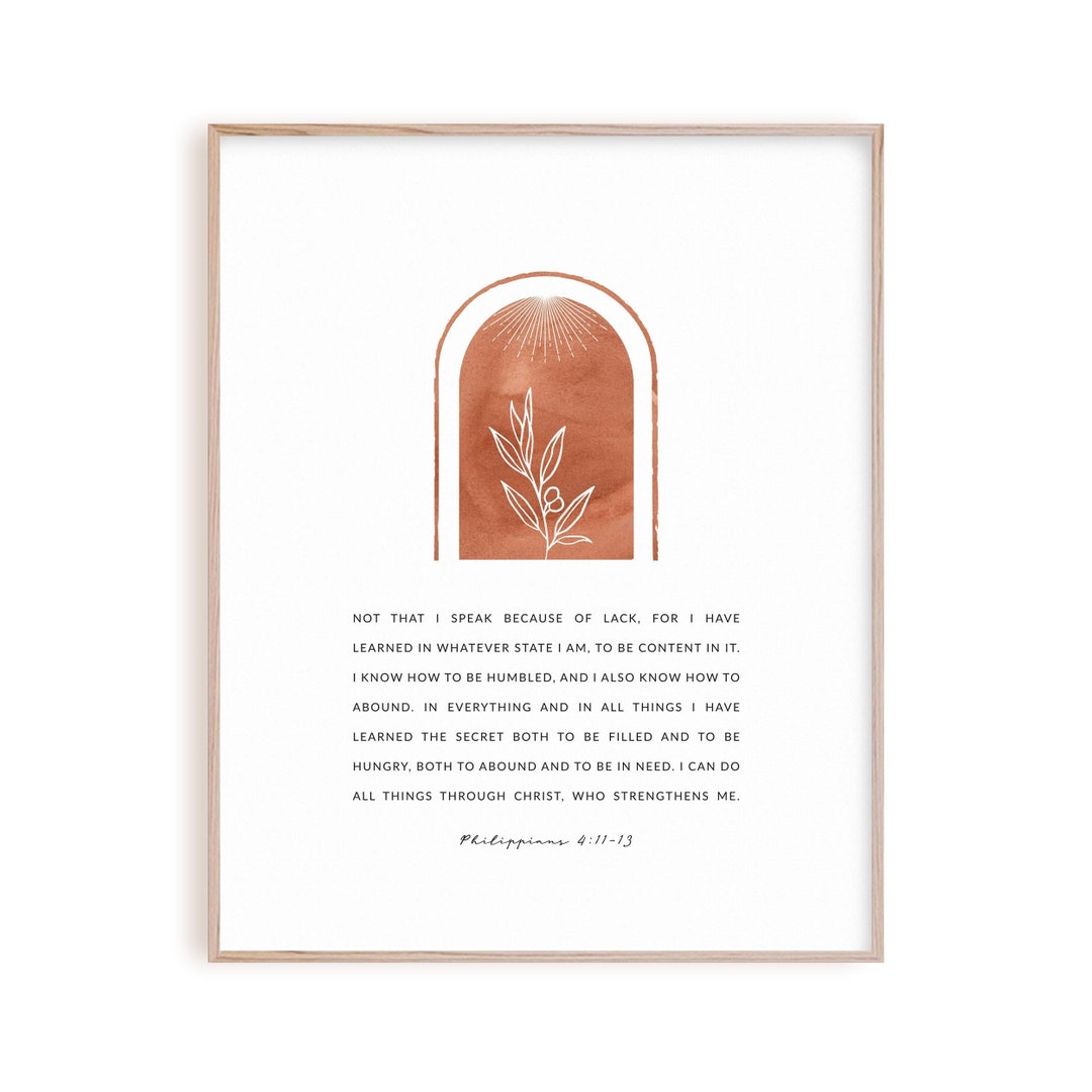 I Can Do All Things Through Christ Bible Verse Wall Art, Biblical Wall ...