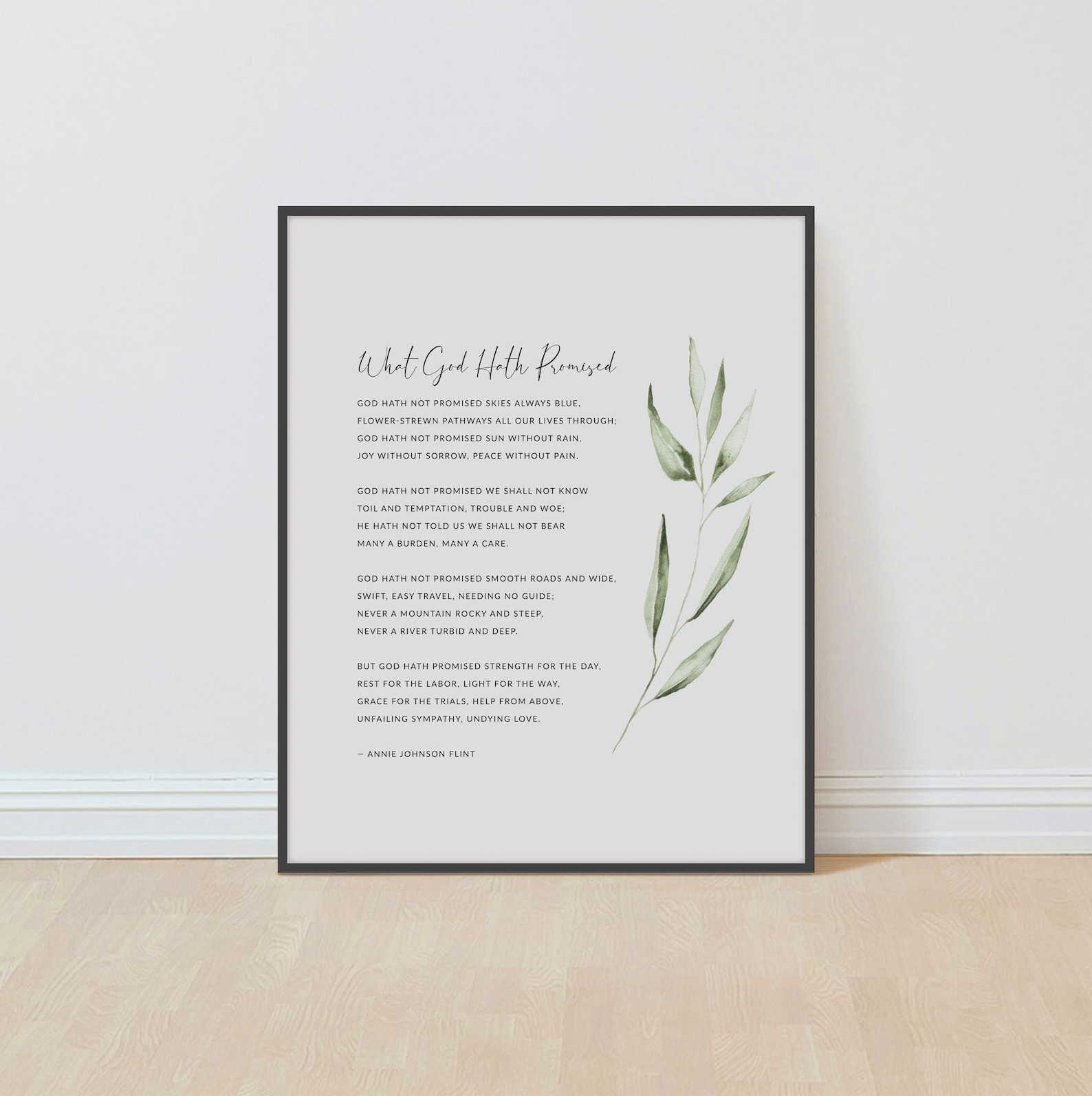 Annie Johnson Flint Christian Poetry Wall Art Poster, Modern ...