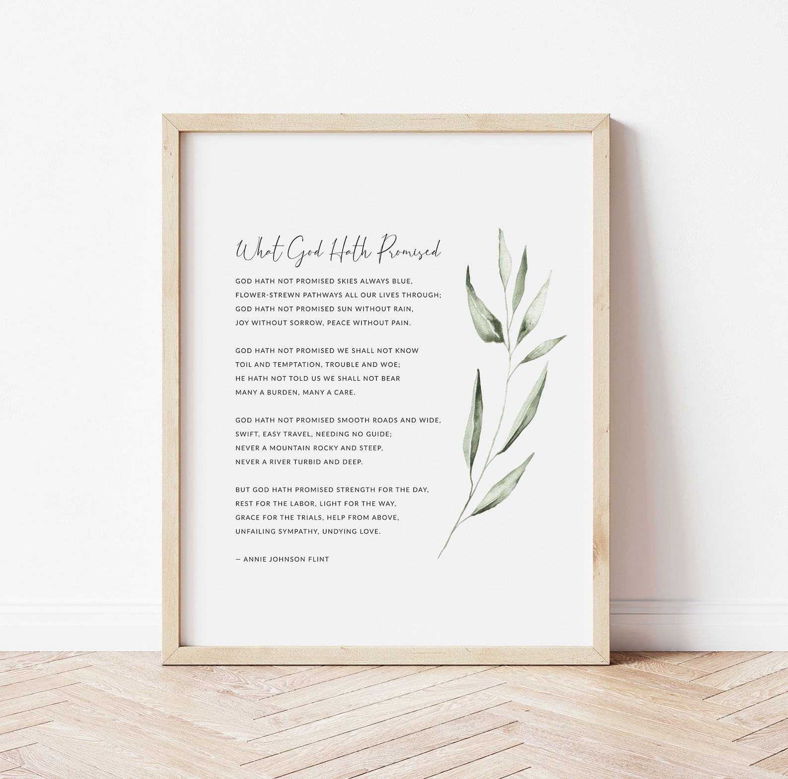 Annie Johnson Flint Christian Poetry Wall Art Poster, Modern ...