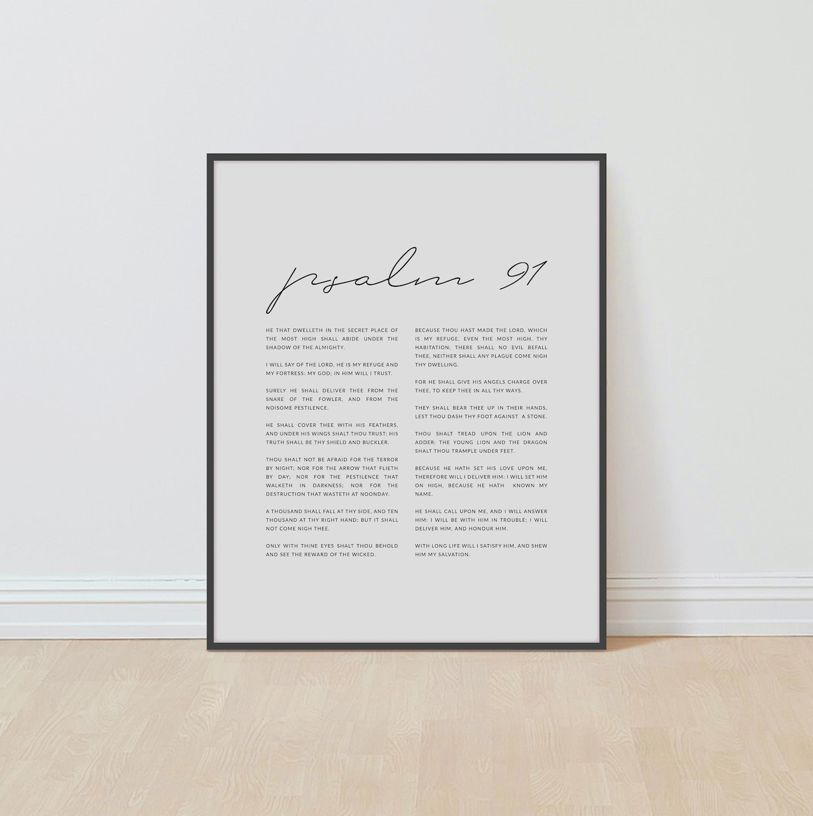 Psalm 91 Biblical Wall Art Bible Verse Wall Art Printable - Etsy