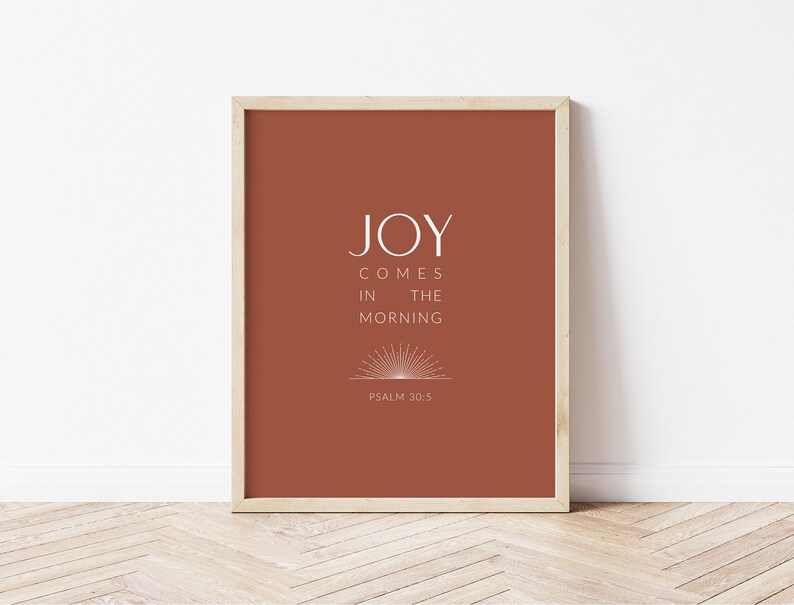 Psalm 30:5 Bible Verse Printable Wall Art Modern Christian | Etsy