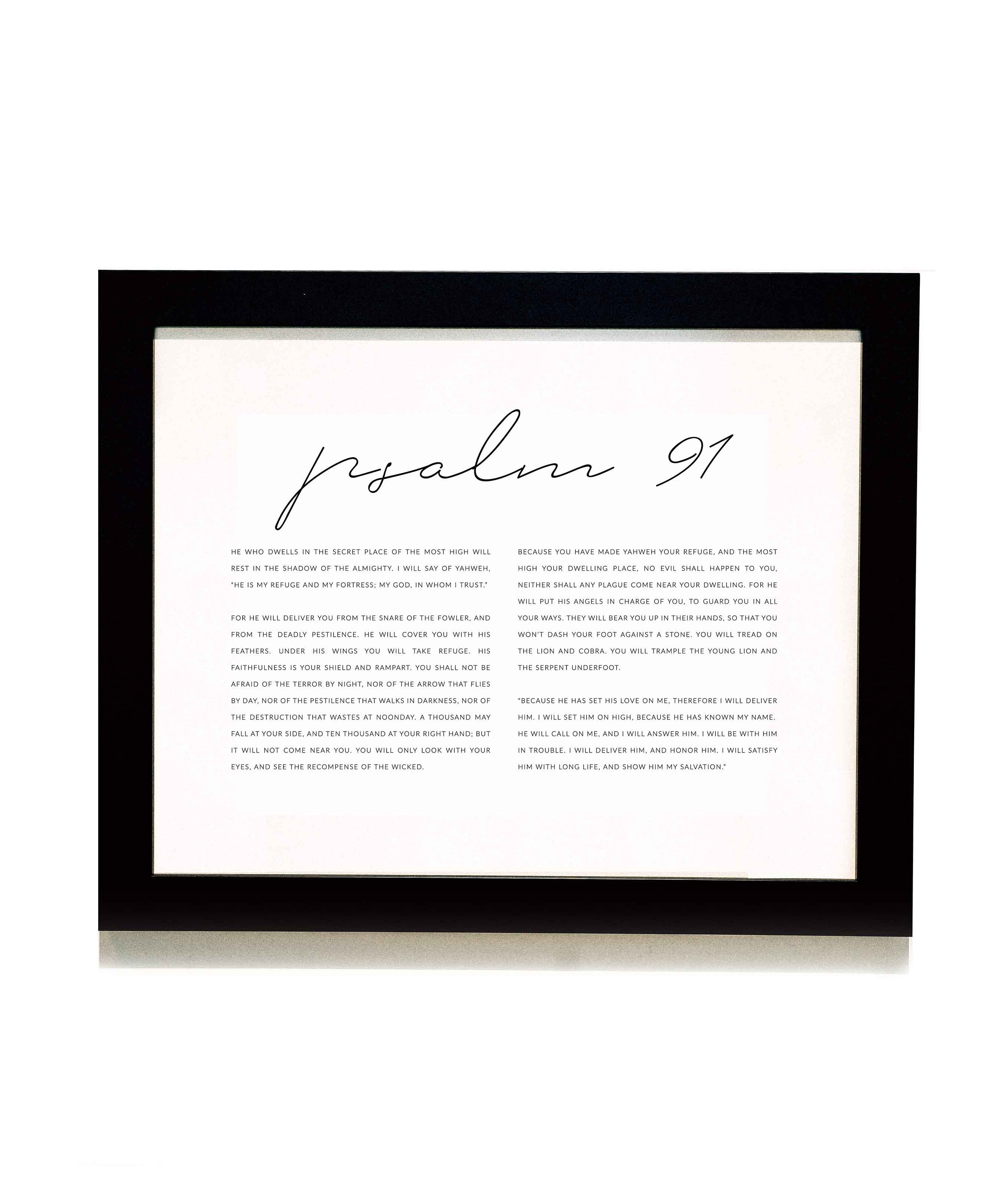 Psalm 91 bible verse print artwork Christian scripture wall | Etsy