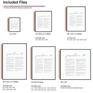 Psalm 91 Biblical Wall Art, Bible Verse Wall Art Printable, Modern ...