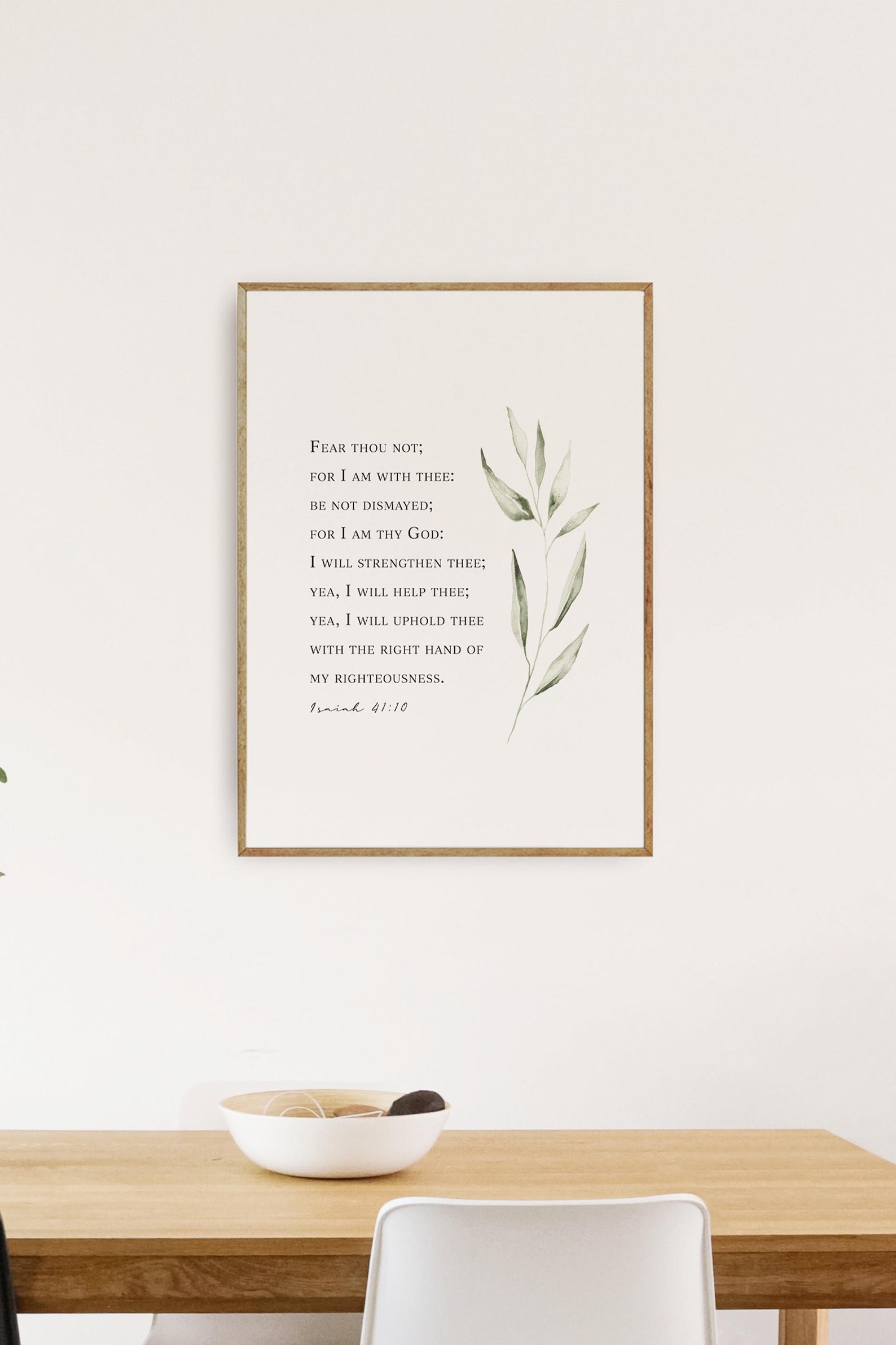 Isaiah 41:10 Bible Verse Poster, Christian Scripture Wall Art Printable ...