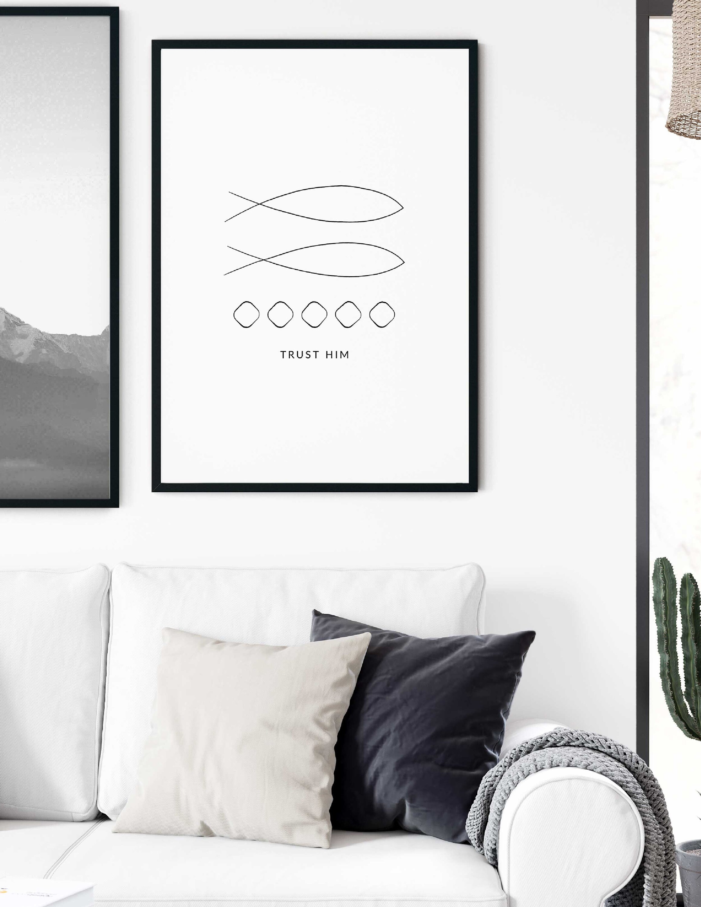 Christian Art Printable Wall Art Poster, Bible Artwork Encouragement ...
