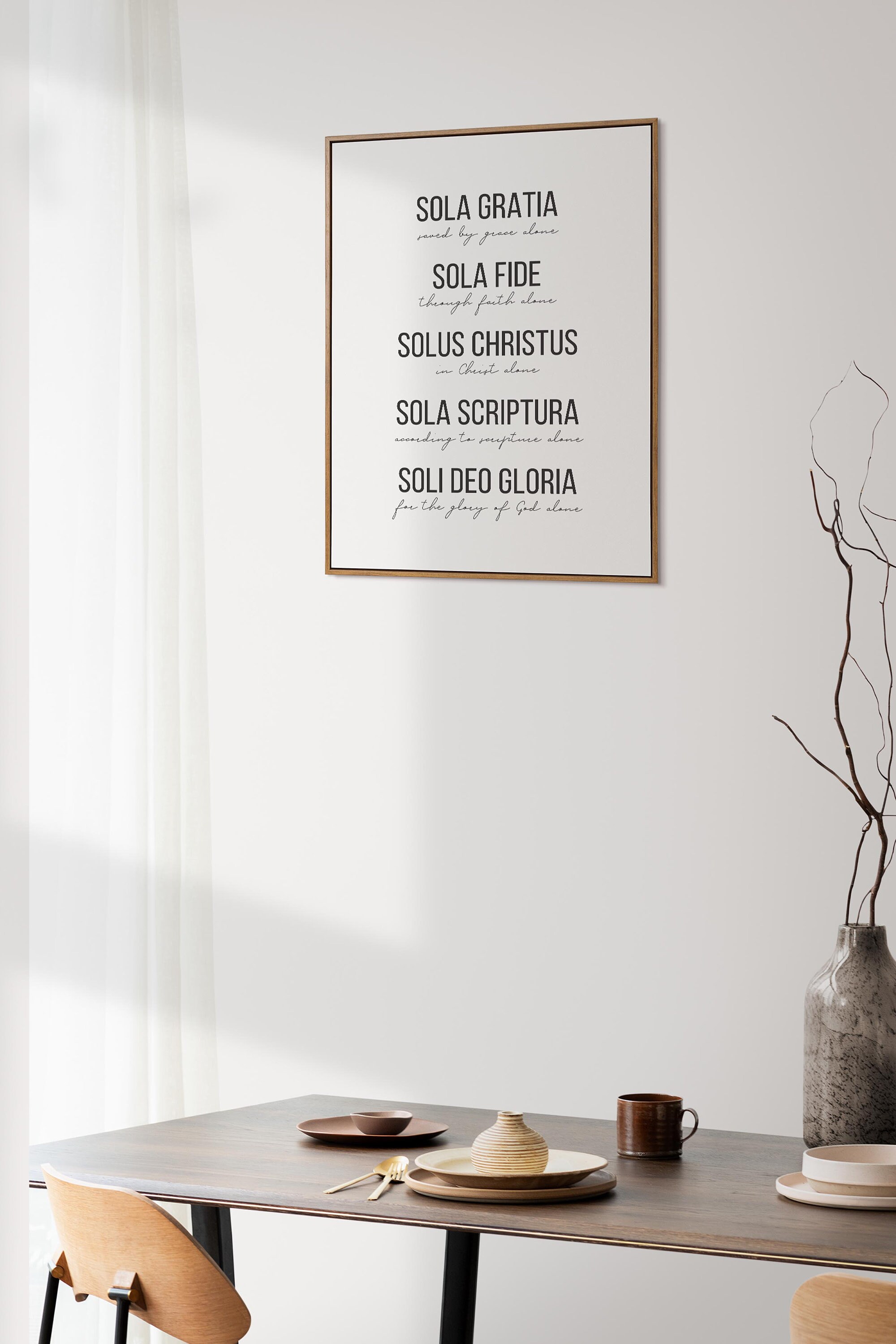 5 Solas Five Solas Print Printable Wall Art Soli Deo Gloria - Etsy