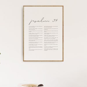 Psalm 34 Bible Verse Wall Art, Christian Scripture Poster Print, Modern ...