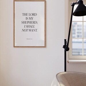Psalm 23:1 the Lord is My Shepherd Bible Verse Wall Art, Modern ...