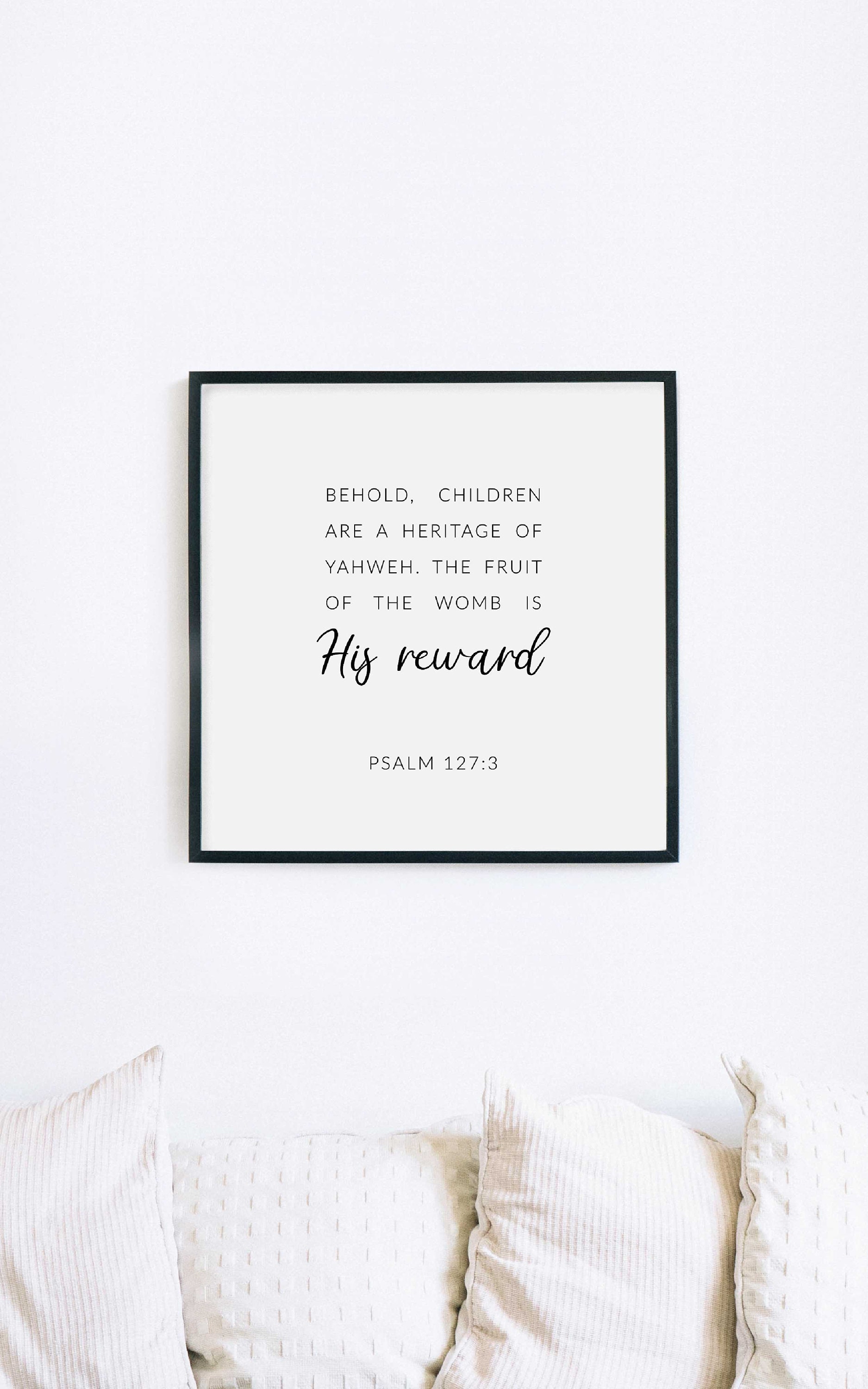 Psalm 127:3 Bible Verse Poster Artwork Christian Wall Art - Etsy