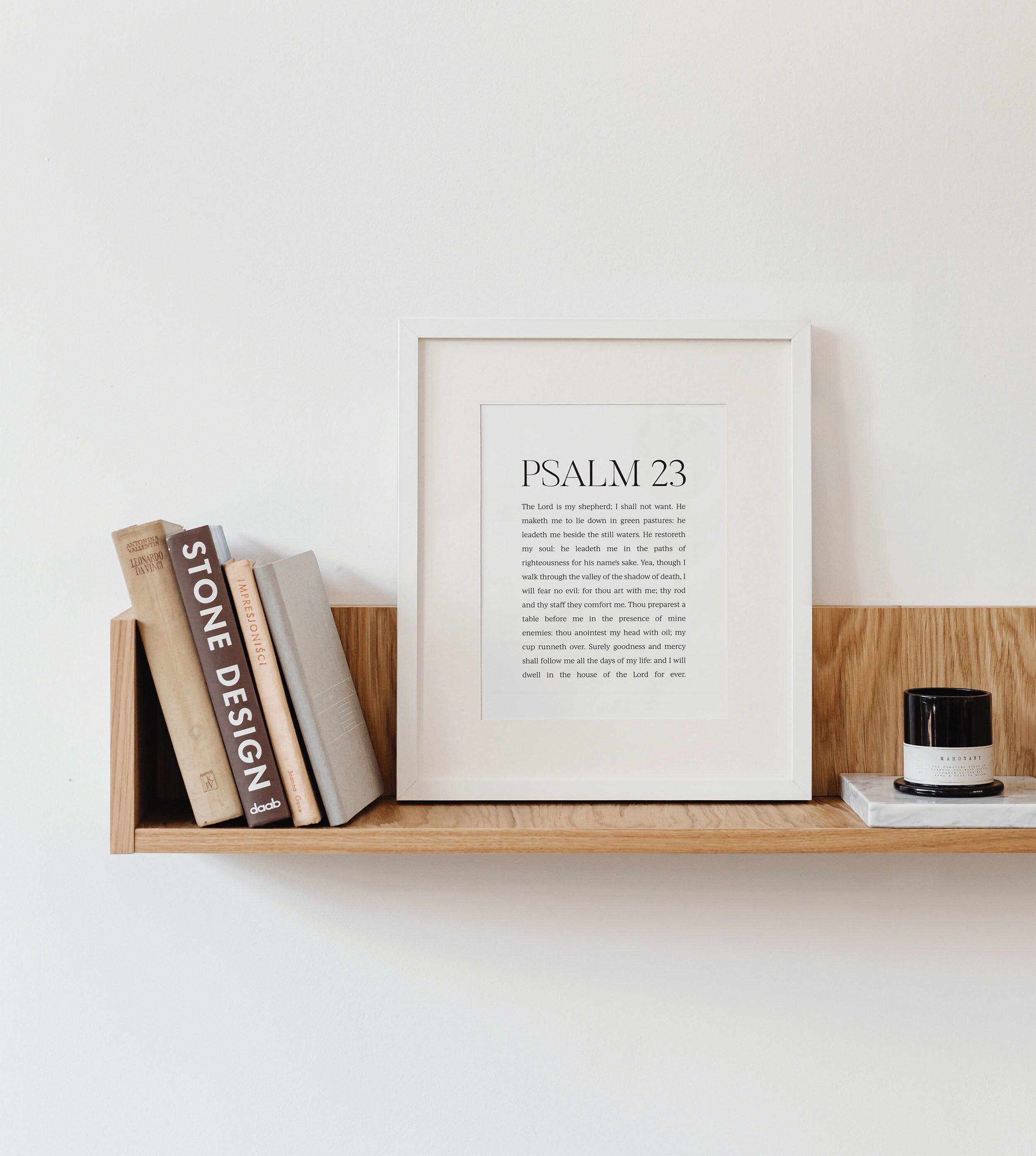 Psalm 23 Bible Verse Wall Art, Christian Scripture Poster Print ...