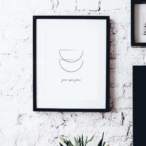 Grace Upon Grace Christian Wall Art Printable Poster, Bible Scripture ...