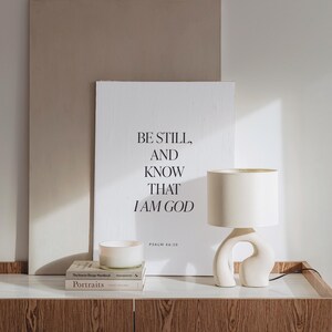 Psalm 46:10 Be Still and Know That I Am God Bible Verse Wall Art ...