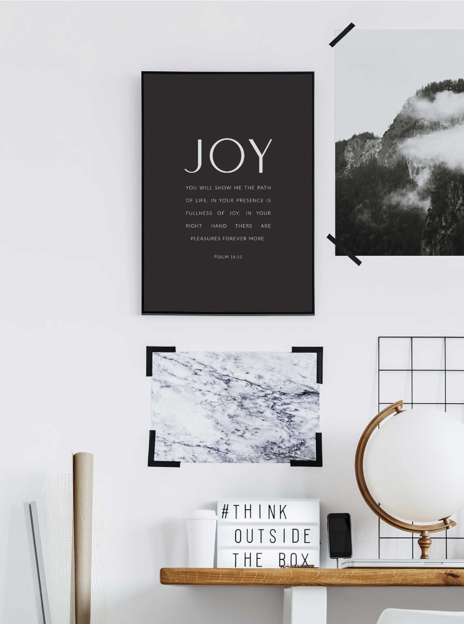 Psalm 16:11 Bible Verse Print Poster Christian Artwork Wall | Etsy