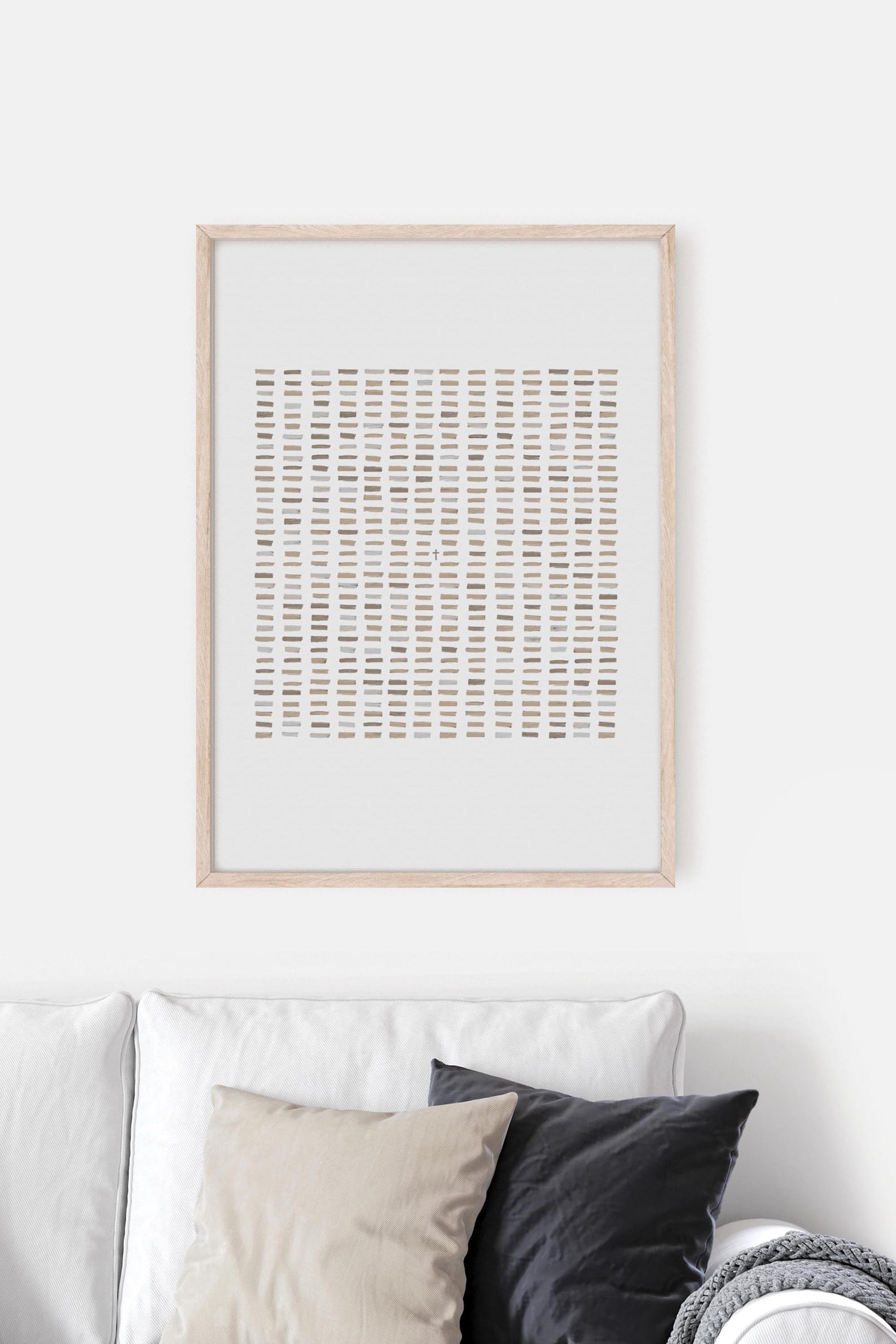 70x7 Modern Christian Art Print, Abstract Bible Verse Poster, Neutral ...