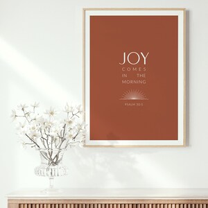 Psalm 30:5 Bible Verse Printable Wall Art, Modern Christian Scripture ...