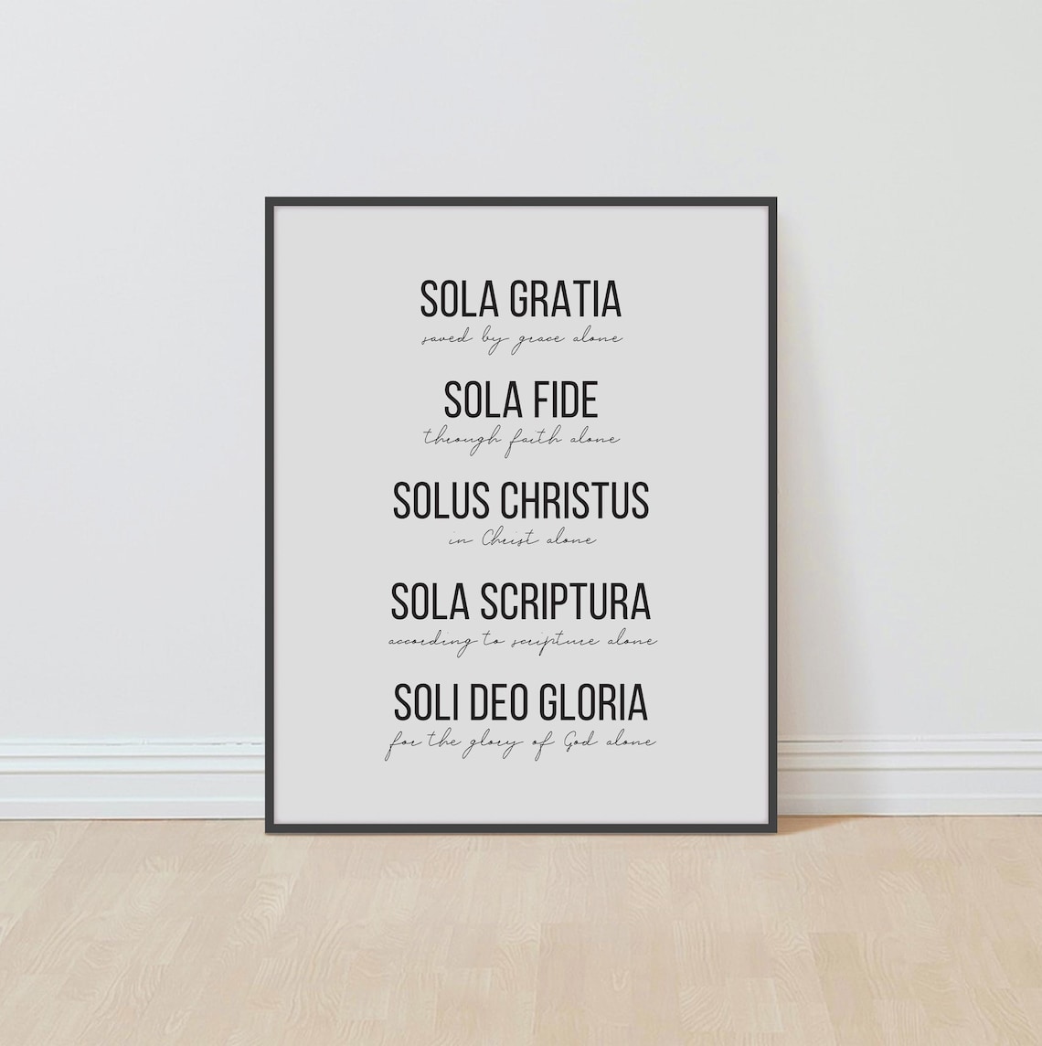 5 Solas Five Solas Print Printable Wall Art Soli Deo Gloria - Etsy